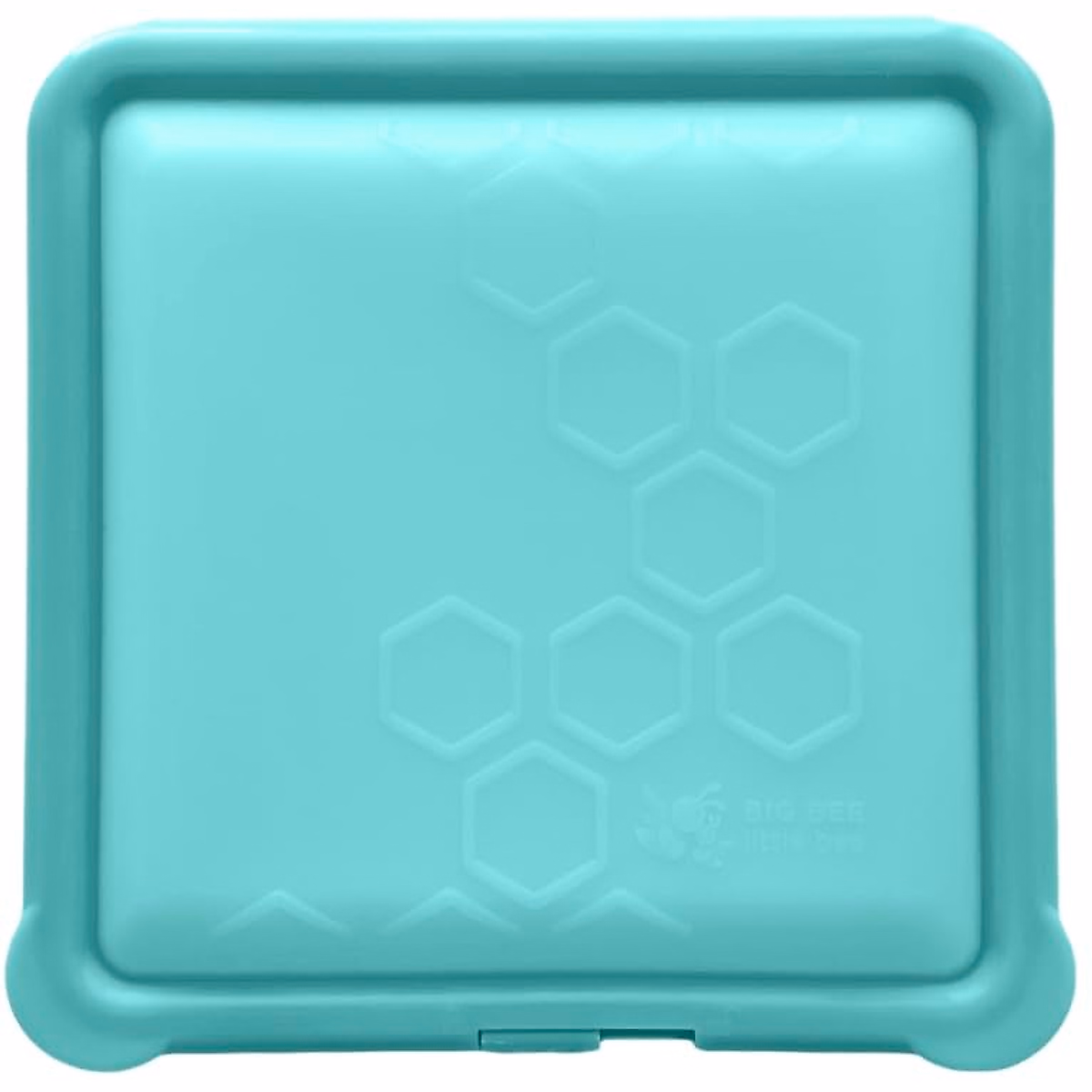 Big Bee, Little Bee - SoftShell Reusable Silicone Food Storage Container with Lid, Easy to Clean, Lays Flat, Snaps Closed, Microwave, Freezer & Dishwasher Safe, As Seen on Shark Tank (Aqua)