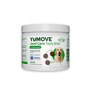 Dog Joint Supplement, Hip and Joint Supplement for Dogs with Glucosamine, Hyaluronic Acid, and Green Lipped Mussel and Omegas, Relief for Dog Hip and Joint Aches and Stiffness, by YuMOVE - 150 Bites