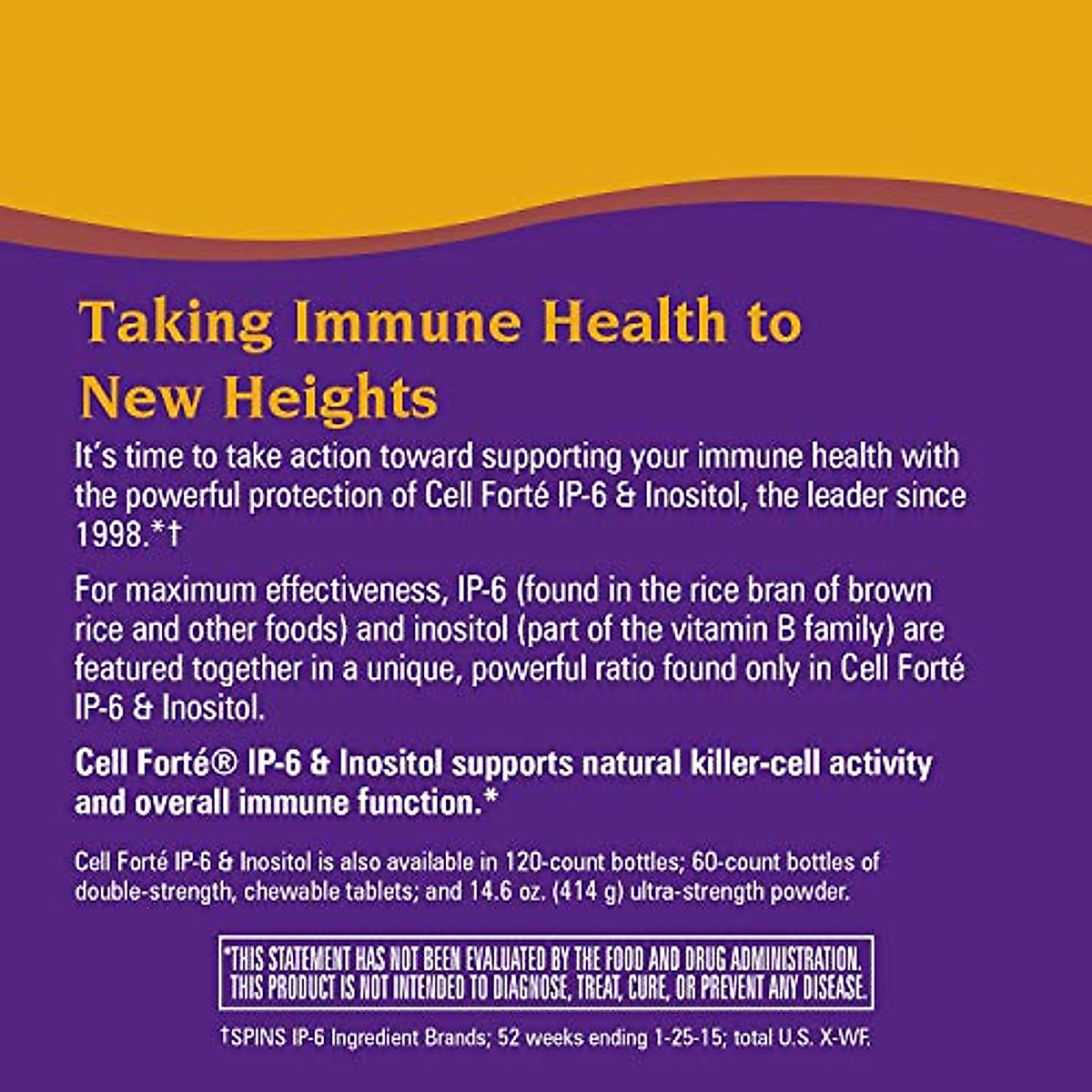 Nature's Way Cell Forté IP-6 & Inositol Supplement, Gluten-Free, Vegan, 240 Capsules