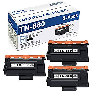 VASERINK TN-880 Extra High Yield Toner Cartridges Compatible Replacement for Brother TN-880 Toner Cartridges DCP-L5500DN, MFC-L6700DW L6900DW, HL-L6250DW L6300DW L5200DW/DWT Printer, (Black, 3 Pack)