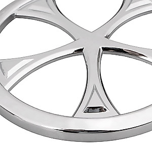 YDLMT 2 Pcs Chrome Motorcycle Front Speaker Grill Trim Cover Fit for Harley Touring Electra Street Glide Ultra Limited FLHTK FLHX 2014-2023