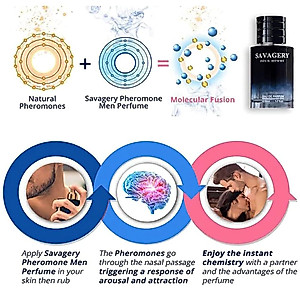 EyewEb Savagery Pheromone Men Perfume, Pheromone Perfume Spray for Men Attract Women, Romantic Glitter Perfume Gift (Size : 4 Count (Pack of 4))