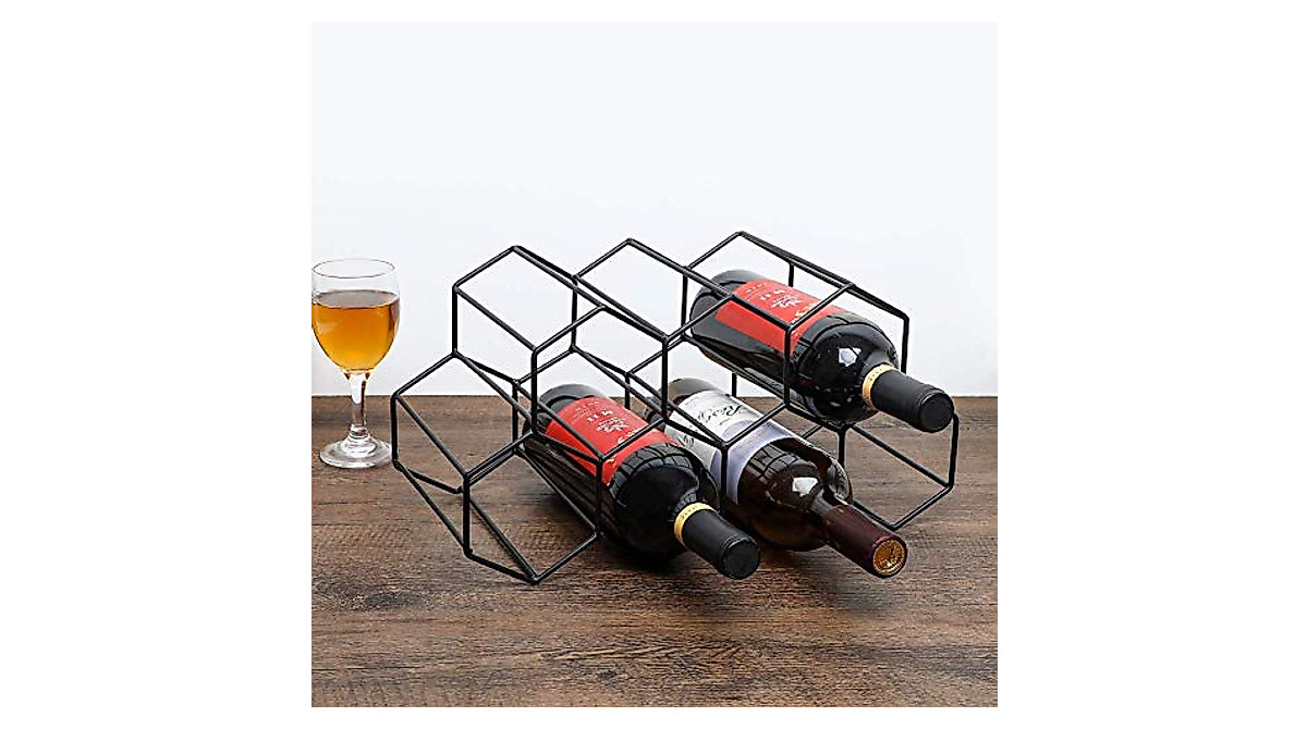 Urban Deco 9 Bottle Wine Rack - No Assembly Needed