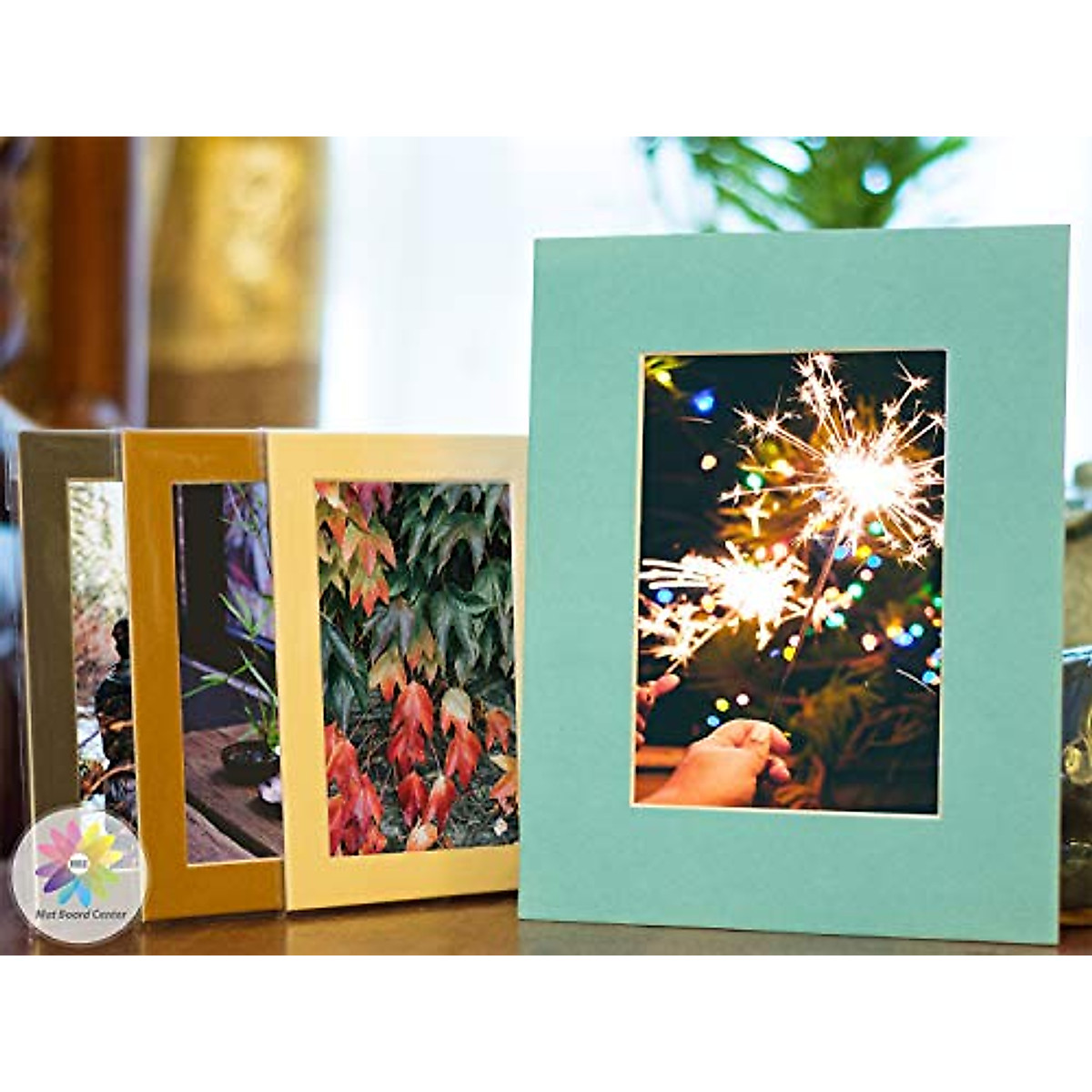 MBC Mat Board Center, Pack of 25, 11x14 White Picture Mats with Black Core Bevel Cut for 8x10 Photos