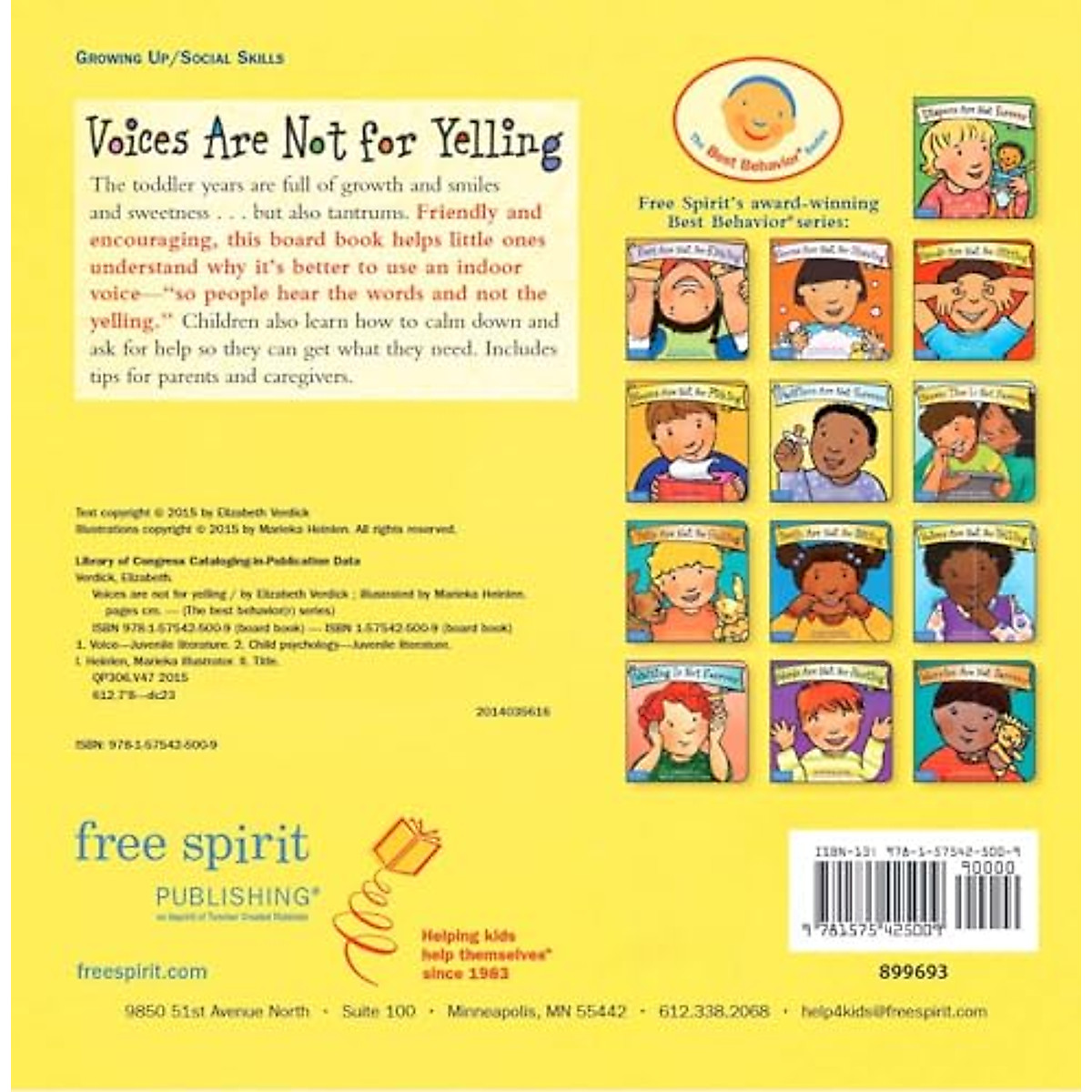 Voices Are Not for Yelling Board Book (Best Behavior®)
