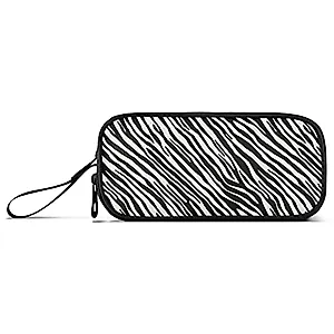 Kigai Large Pencil Case Zebra Print Organizer Pencil Bag for Boys Girls School Office Stationery Box with Zipper