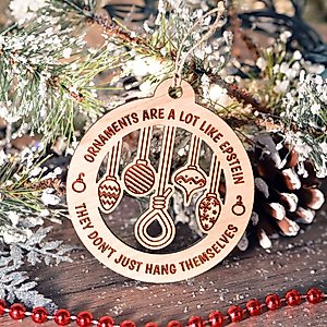 Vicien VHOB Epstein Didn't Kill Himself Wooden Christmas Tree Ornament, Popular Meme Ornament Gift