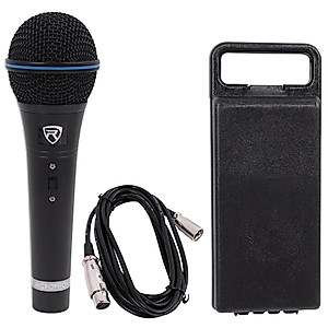 Rockville RMM-XLR Dynamic Cardioid Professional Metal Microphone W/10' XLR Cable., Black