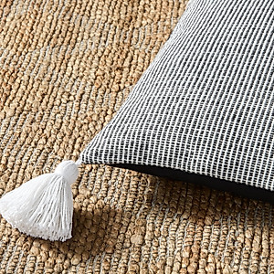 TOWN & COUNTRY TERRA Alara Indoor/Outdoor Decorative Pillow, 14"x20", Black/Ivory