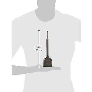 BOSCH HS1427 SDS-Plus Hammer Shank 2-1/2-Inch by 10-Inch Wide Steel Self-Sharpening Chisel , Silver