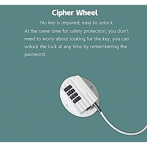 Refrigerator lock/refrigerator cabinet password lock/drawer safety lock, no key required, children's refrigerator cabinet door lock, two installation methods, more secure (White)