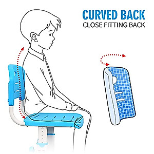 UNICOO Adjustable Kids Desk & Chair Set with LED Lamp, Premium Quality, Crank Height Adjustable Study Desk, Tilt Desktop, Spacious Storage Drawer, New Anti-tip Designed Bookstand & Safe Chair