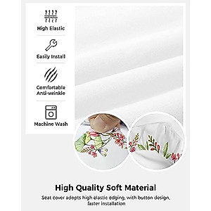 Big buy store Office Chair Cover Poppy Flower Butterfly Desk Chair Cover Stretch Elastic Universal Computer Chair Covers Colorful Plant Stretch Rotating Chair Slipcovers Protectors