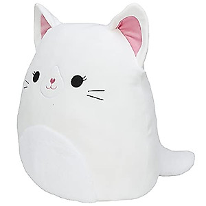 Squishmallows 16-Inch Fluffy White Cat - Add Kelsey to Your Squad, Ultrasoft Stuffed Animal Large Plush Toy, Official Kellytoy Plush - Amazon Exclusive