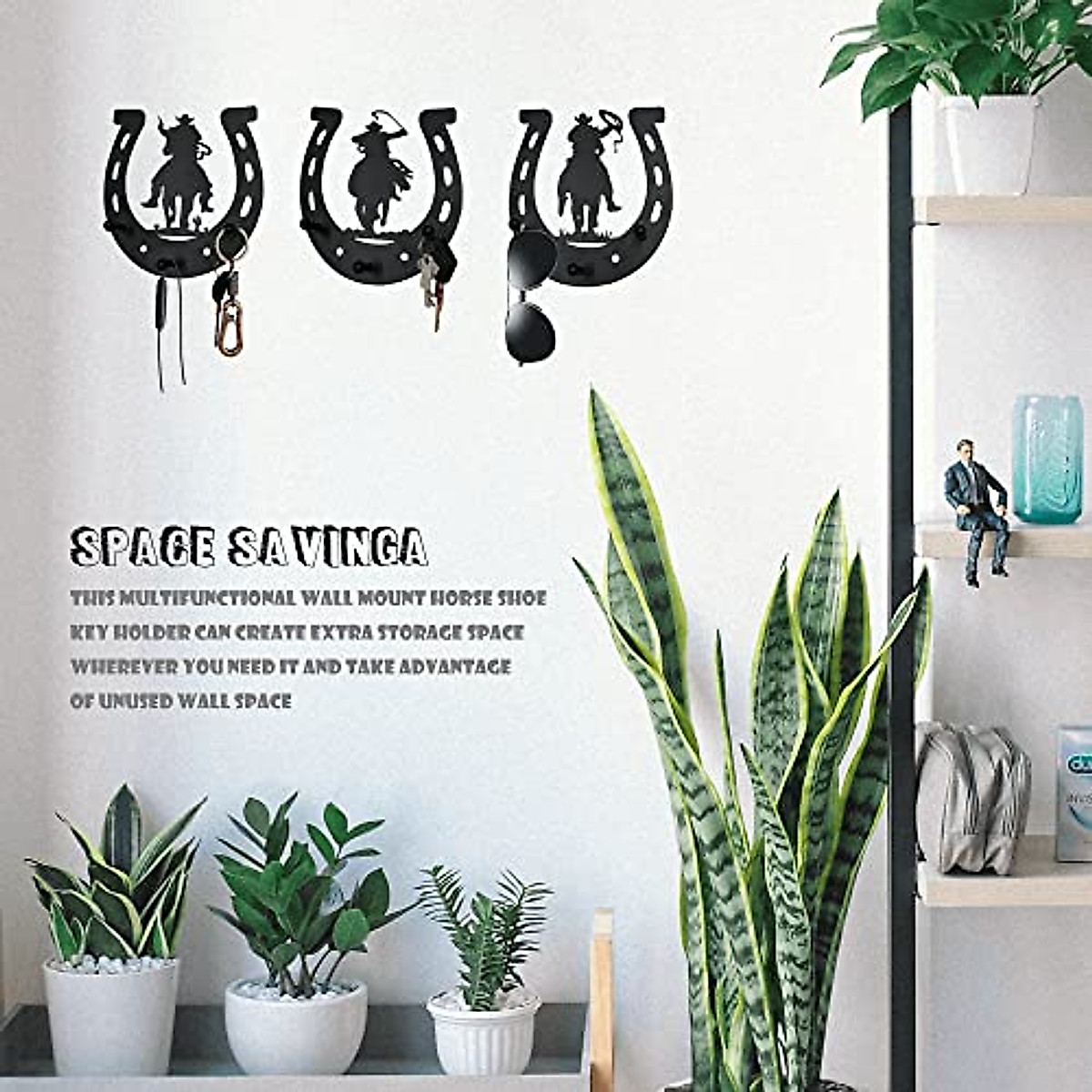 Horseshoe Metal Key Holder - Western Decor for Your Home