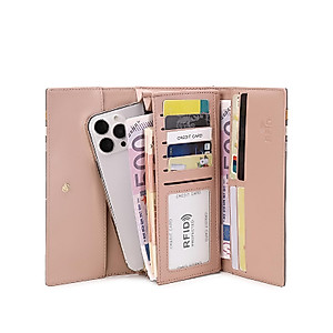 Pomelo Best Wallet Women, Womens Wallet, Wallet for Womens 2024, RFID Blocking Leather Wallet with Multiple Card Slots for Women, Beige