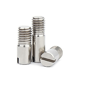 304 Stainless Steel Slotted Cylindrical Pin Dowel External Thread,M4,12mm (5PCS)