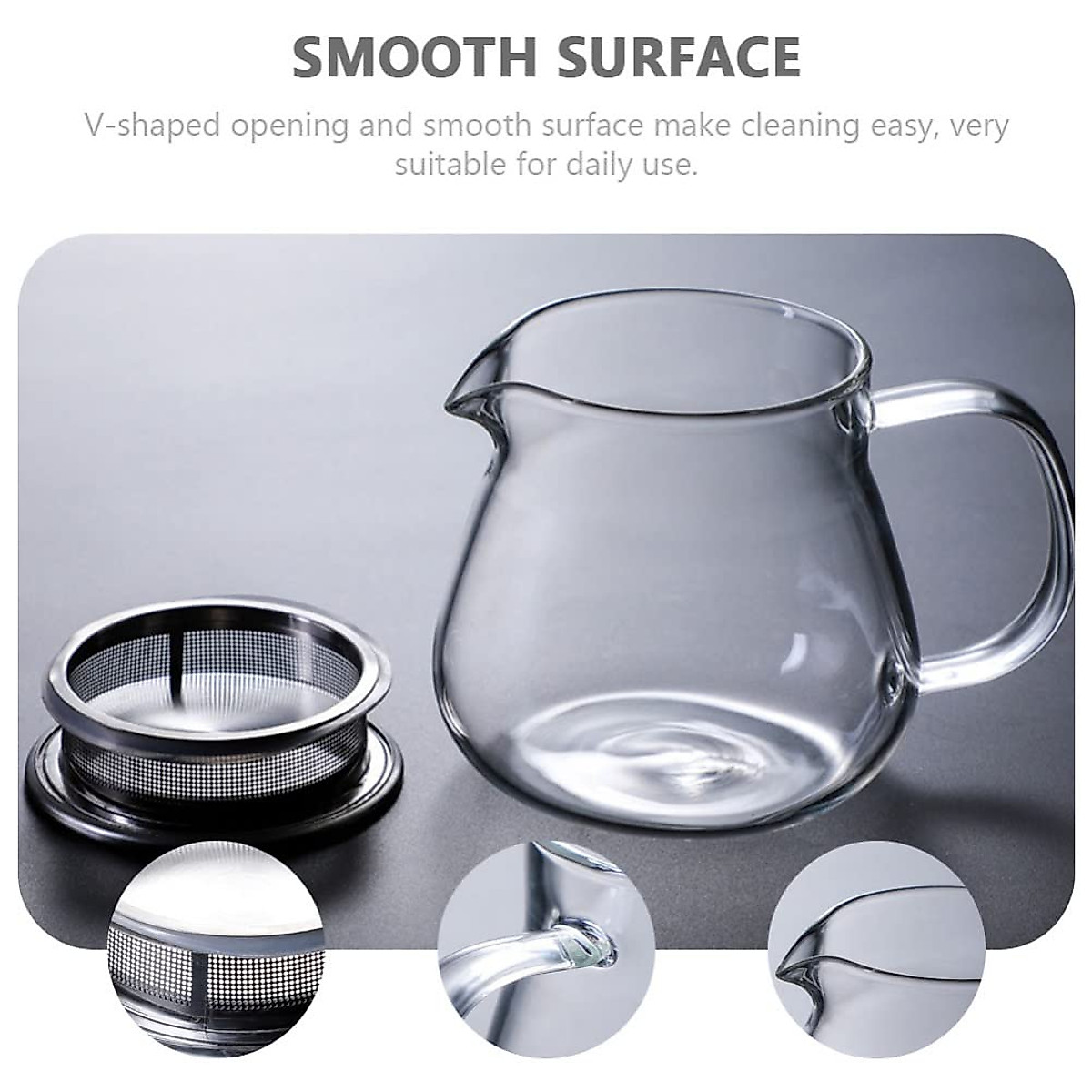 HEMOTON Microwave Tea Kettle Glass Teapot with Stainless Steel Infuser Stovetop Safe Tea Kettle Microwave Dishwasher Safe Tea Pot Loose Leaf Tea Maker 460ml Tea Pot (EI633HAD355QB015T), 15X10X9CM