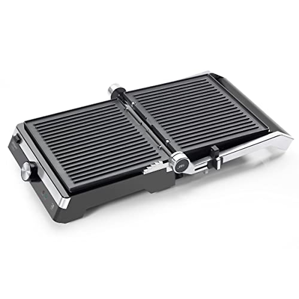 Arzum Panini Press, Sandwich Maker, Electric Indoor Grill, Stainless Steel Top Surface, Non-stick Die-cast Aluminium Plates, Upright Storage, Opens 180 degrees, 6 Slices, 1500W, Large (AR2023-UL)