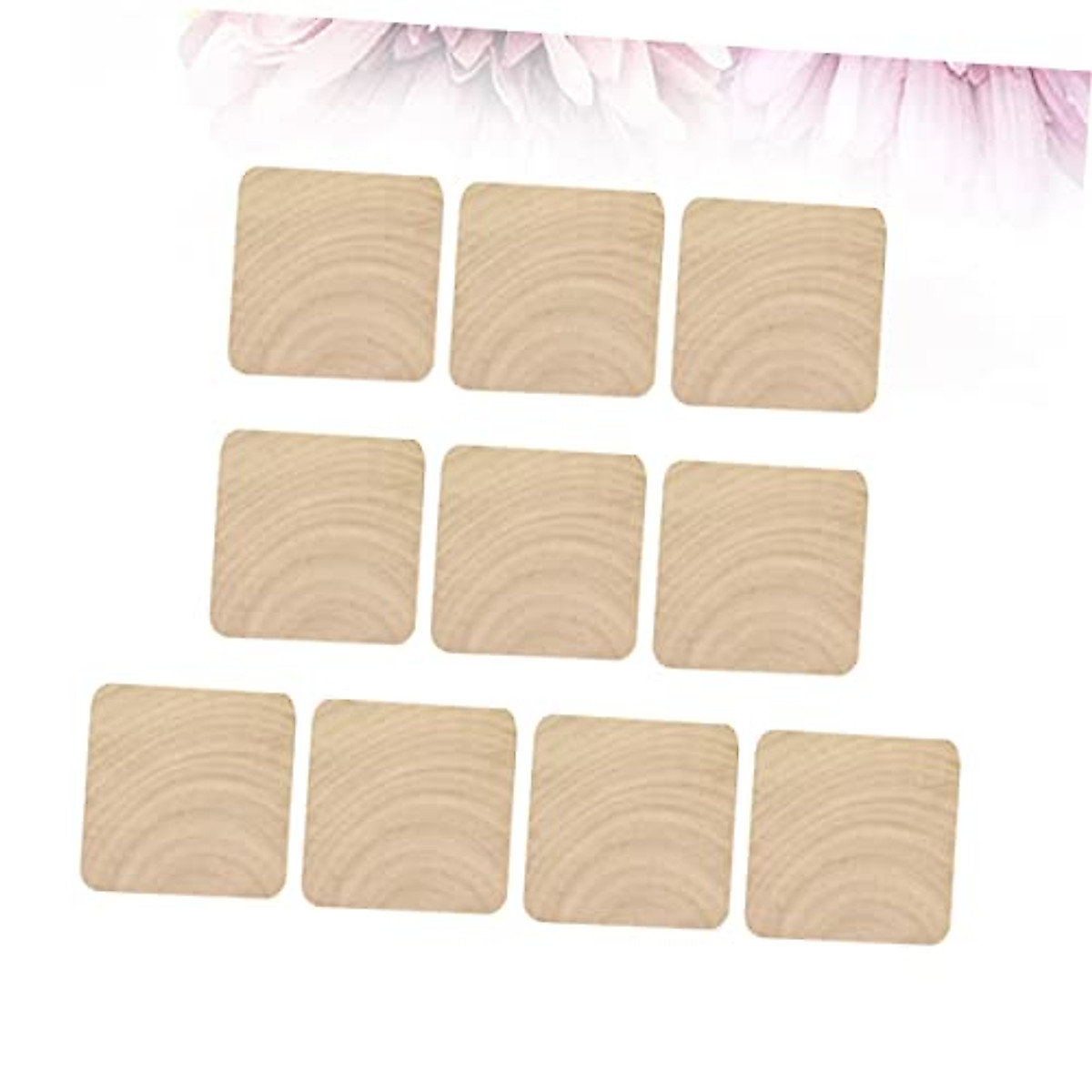 TEHAUX 10pcs Mini Blocks Void Stamp Wood Base Mini Wooden Cubes Unfinished Wood Cubes Crafts Scrapbooking Stamps Base Wooden Stamps Base Wood DIY Stamp Base Wood Carving Handle Wooden