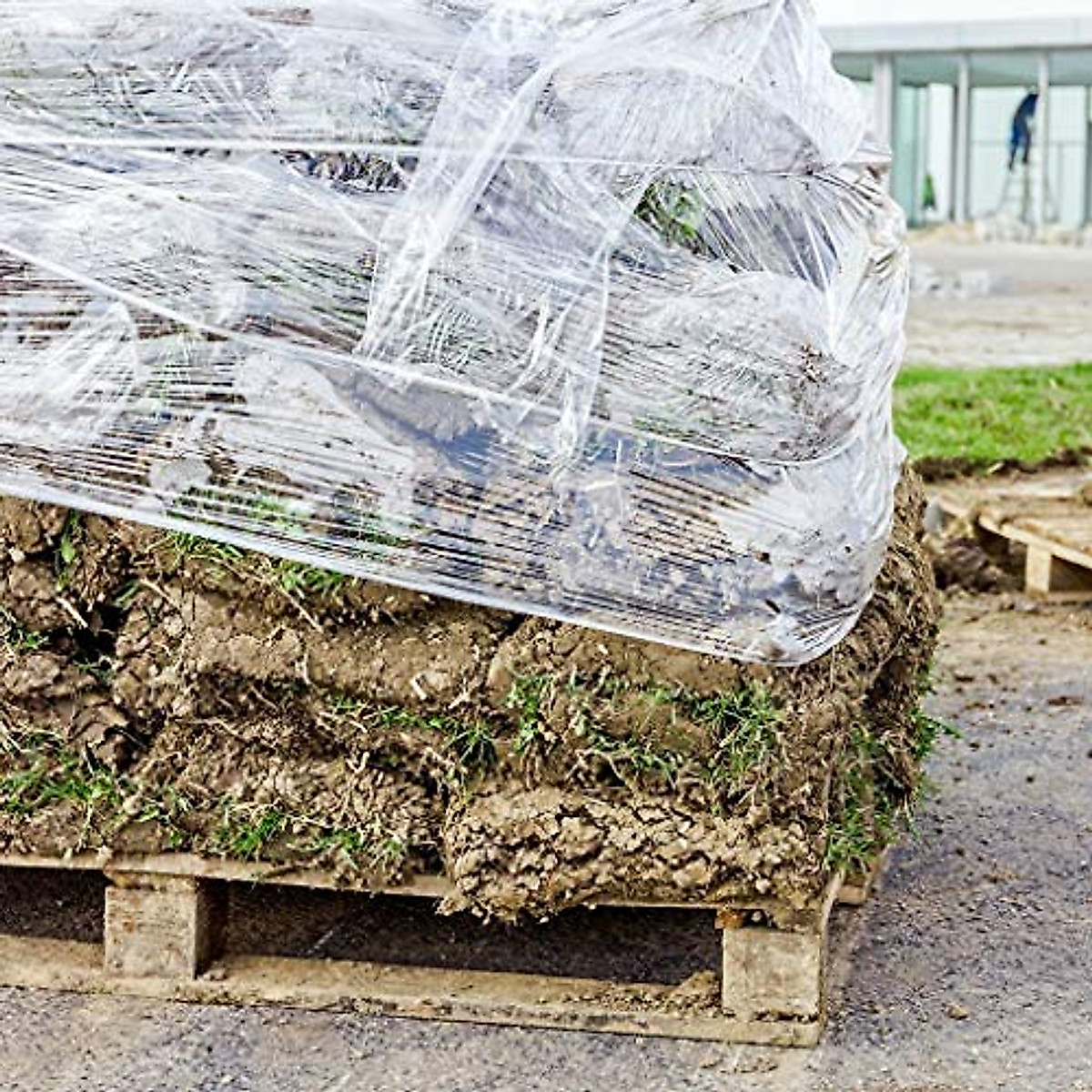 18"x 1200 FT Roll 80 Gauge Thick, 4 Pack. Industrial Stretch wrap for Moving plastic wrap Skid wrap shrink wrap, Pallet Shrink Film Ideal for Furniture, Boxes, Pallets (Clear)