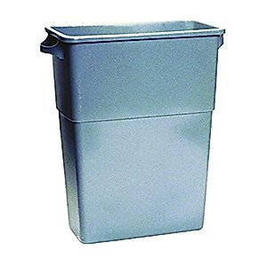 Impact Thin Bin Containers, 23 gal, Polyethylene, Gray