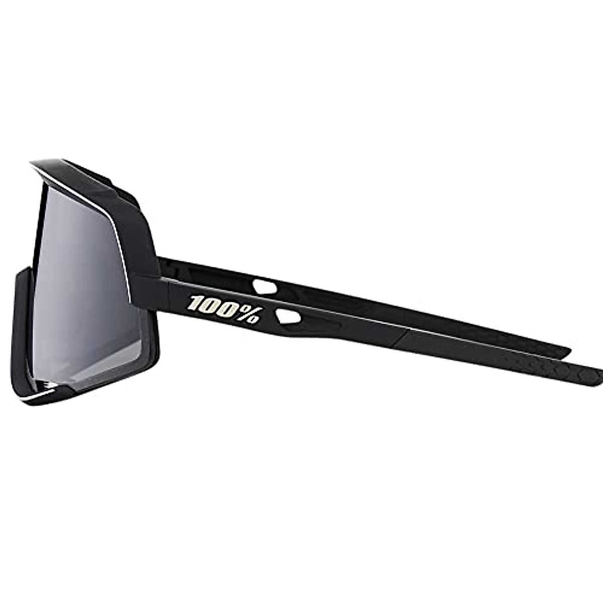 100% Glendale Sport Performance Cycling Sunglasses (SOFT TACT BLACK - Smoke Lens)