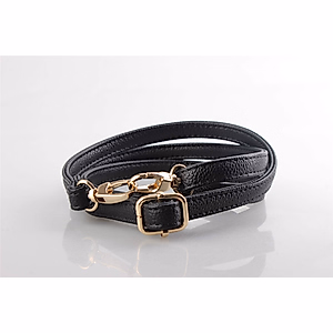 VINAIDA Leather Purse Strap,Valentines Purse for Women Teens, Purse Straps Replacement Crossbody Handbag Long Adjustable Shoulder Bag Straps for Cross Body Purse with Metal Buckles (Gold)