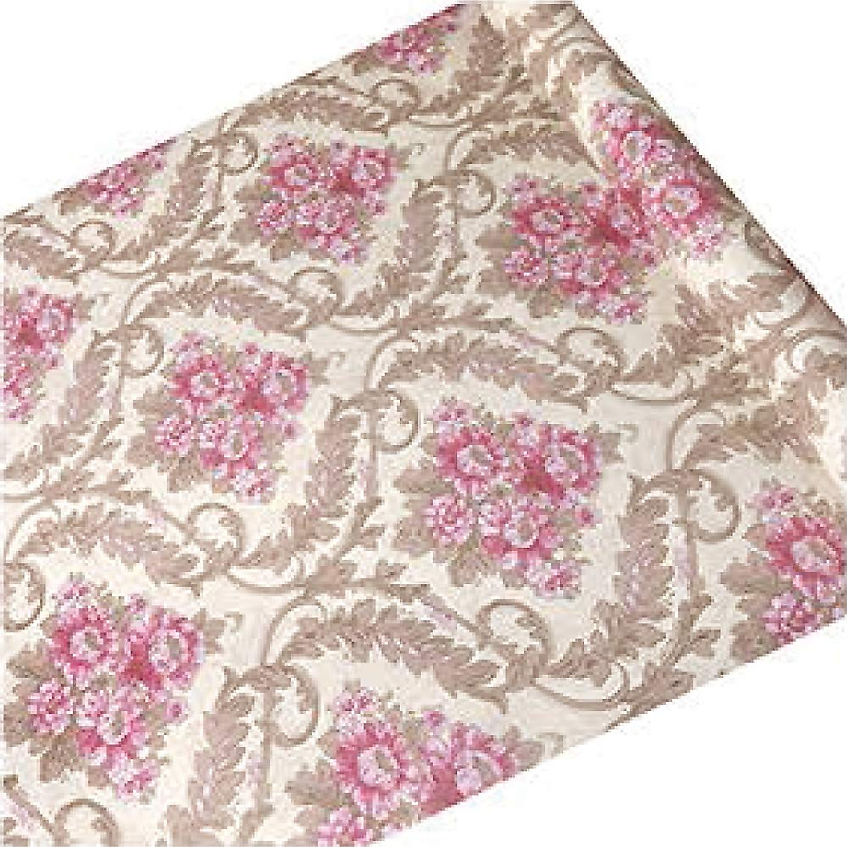 HOYOYO 17.8 x 78 Inches Self-Adhesive Liner Paper, Removable Shelf Liner Wall Stickers Dresser Drawer Peel Stick Kitchen Home Decor, Pink Peony