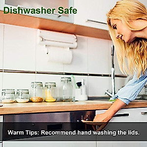 YULEER Airtight Food Storage Containers, 22OZ Glass Jars with Lids,Glass Jar for Serving Candy, Cookie, Rice,Food