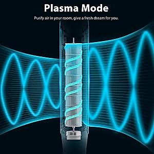 Antarctic Star Tower Fan Oscillating Fan Quiet Cooling Remote Control Powerful Standing 3 Wind Modes Bladeless Floor Fans Portable Bladeless Height Adjust, 8 Wind Speed Bedroom Office 47-Inch Silver