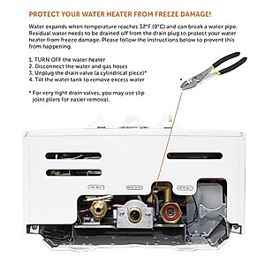 Flame King Portable Tankless Water Heater Propane Gas 10L 2.64 GPM at 68,000 BTU, Outdoor Instant Hot Water Shower for RV, Camping, Farm, Cabins