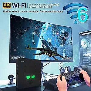 Kinhank Super Console X King,Retro Game Console with 88000+ Games,Compatible with Most Emulators,EmuELEC 4.5/Android 9.0/CoreE 3 Systems,4K UHD Output,2.4+5G WiFi, Voice Remote Control,2 Gamepads