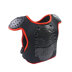 StarknightMT Kids Dirt Bike Gear - Youth ATV Motorcycle Riding Motocross Armor Suit, Blue+Red