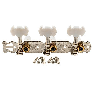 Musiclily Pro 3+3 Lyra Style Classical Guitar Machine Heads Tuning Pegs Keys Tuners Set Butterfly Button Nickel