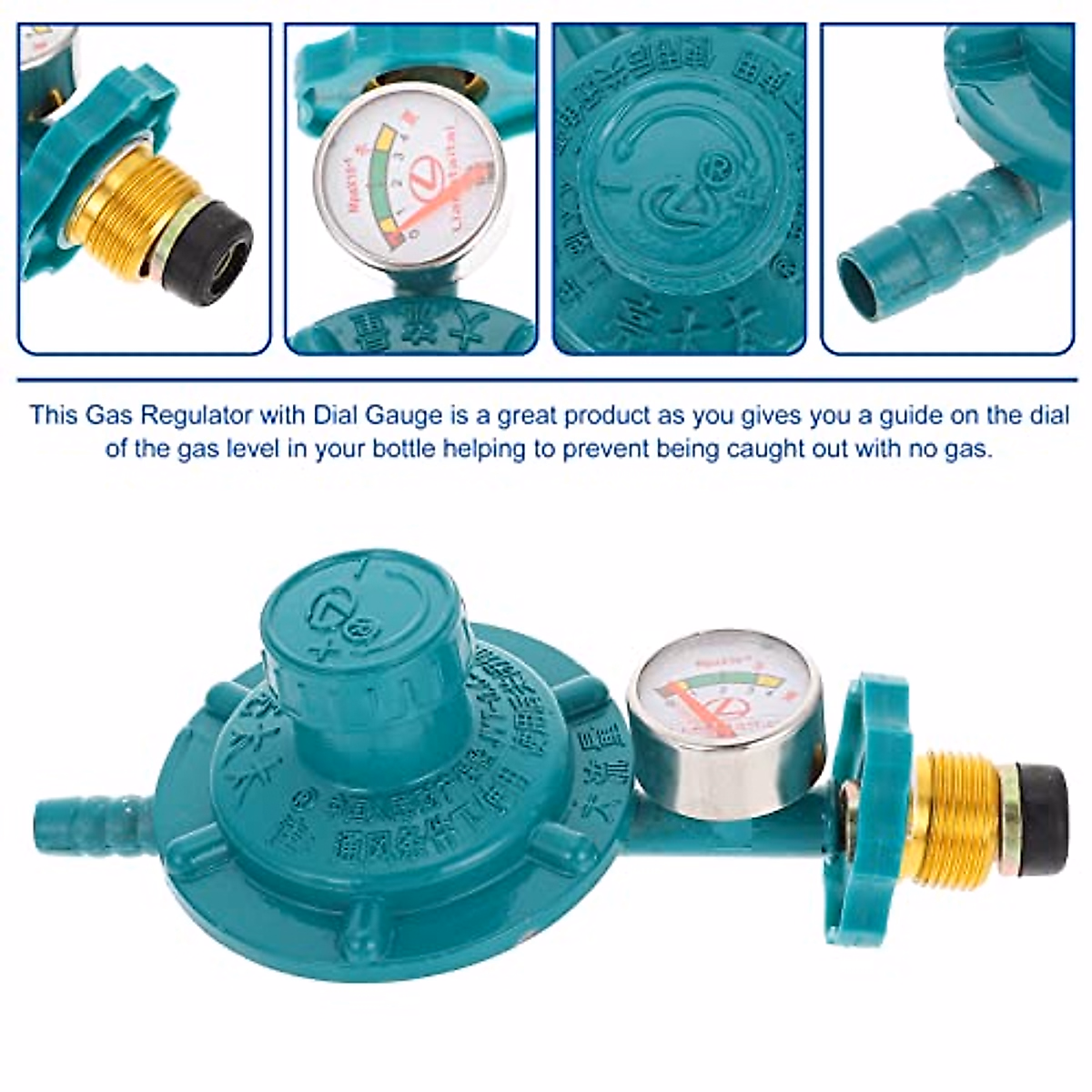 Totority Propane Propane Tank Regulator Tank Low Pressure Gas Regulator Gas Regulator& Pigtail Kit Household Gas Valve Gas Pressure Reducing Gas Grill Regulator Valve Gas Regulator