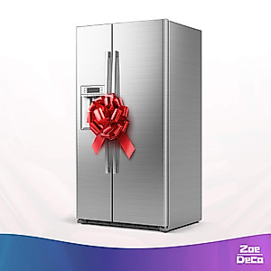 Zoe Deco Big Car Bow (Red, 18 inch), Gift Bows, Giant Bow for Car, Birthday Bow, Huge Car Bow, Car Bows, Big Red Bow, Bow for Gifts, Christmas Bows for Cars, Gift Wrapping, Big Gift Bow