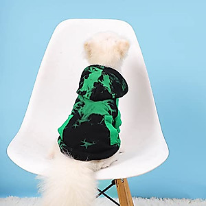 Neiwech Small Dogs Knitted Sweaters Medium Cats Soft Sweatshirts Pet Puppy Warm Winter Clothes Black Green S 63S226