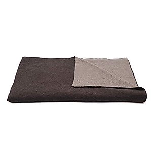 State Cashmere Reversible Throw Blanket - Ultra Soft Accent Blanket for Couch, Sofa & Bed Made with 100% Inner Mongolian Cashmere - Crafted Home Accessories - (Black Coffee/Winter Twig, 60"x50")