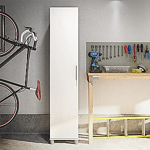 SystemBuild Camberly 16" Utility Storage Cabinet, Ivory Oak