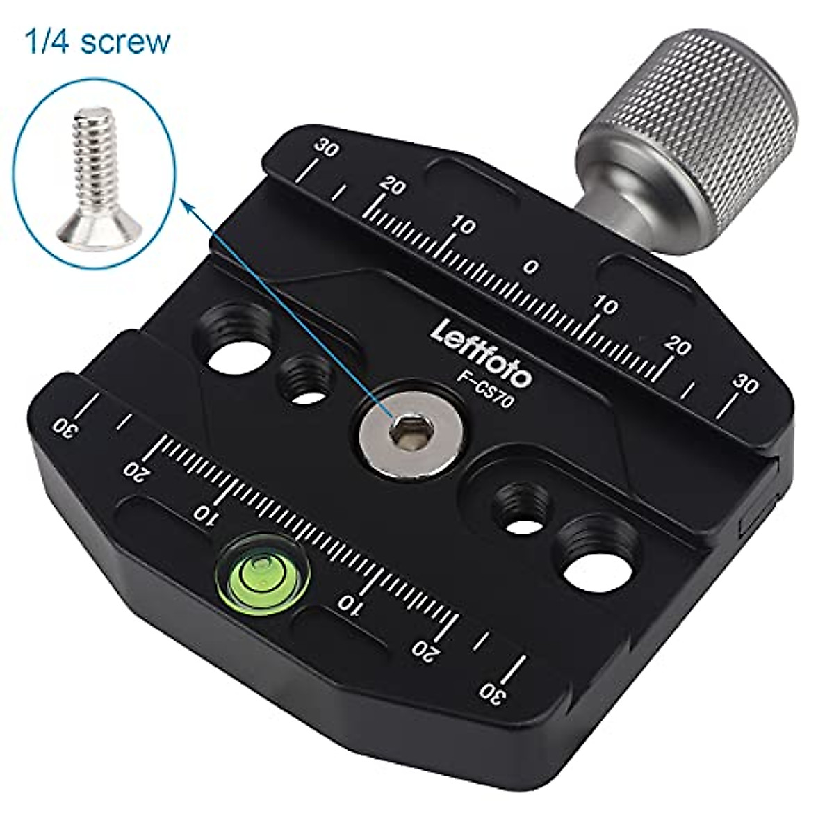 70mm Quick Release Clamp Compatible with Arca Swiss Style Plate for Tripod Ballhead Universal Quick-Change seat, monopod Head, Tripod Quick Release Plate