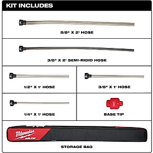 Milwaukee 49-90-2037 AIR-TIP Long Reach Flexible Micro Hose Set
