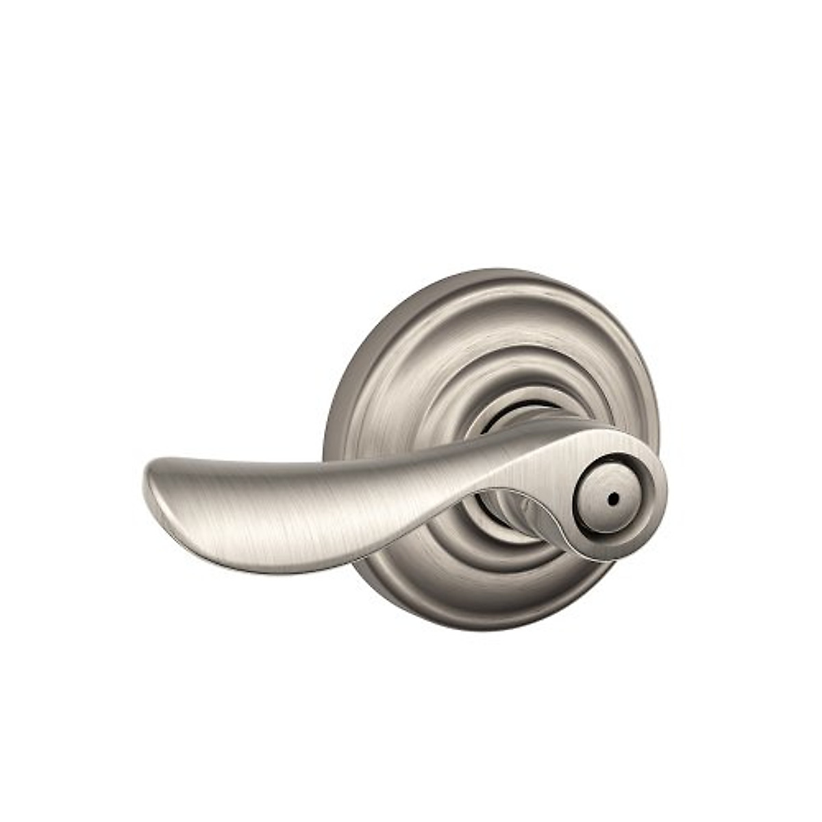 Schlage Champagne Privacy Lever, Andover Rose, Satin Nickel , 2.3 x 5 x 2.8 inches - FA40CHP619/F40CHP619AND
