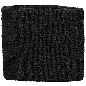 Under Armour Men's 3-inch Performance Wristband 2-Pack , Black (001)/White, One Size Fits All