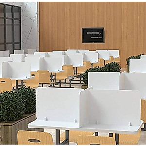 Sneeze Guard Panel for Desk Personal Protection Shield PVC Wood Board Privacy Shields Partition Panel for Office, Classroom, Exam, Restaurant-Green[40x50cm]