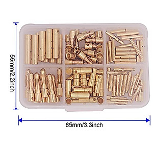 Treehobby 100PCS 2mm 3.5mm 4mm Male Female Gold Banana Plug Bullet Connector for RC Battery ESC Motor Wire Plug