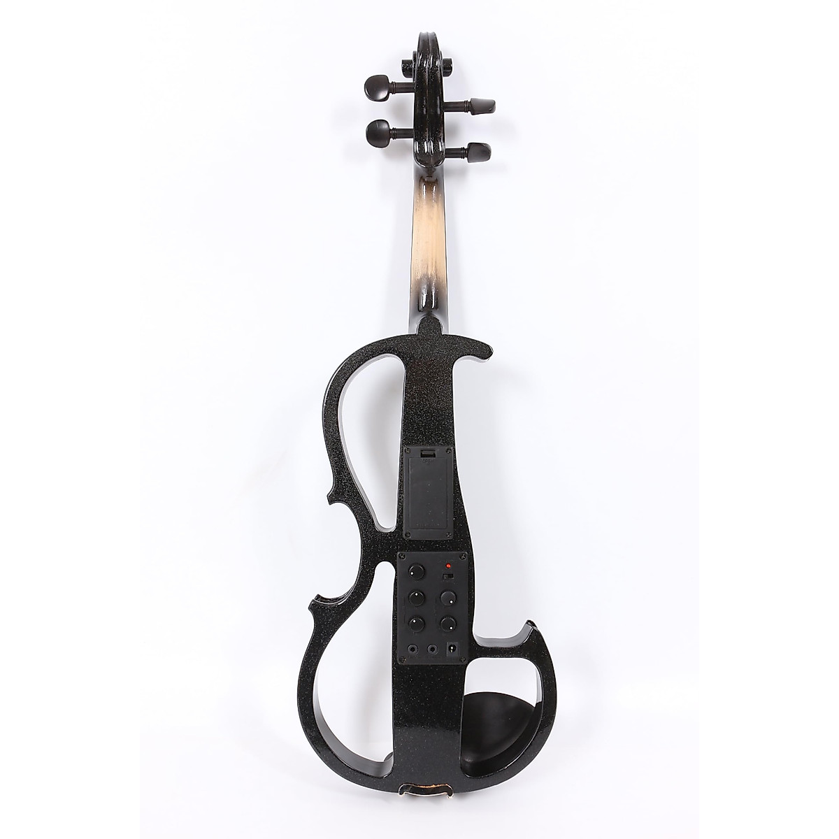 Yinfente 16inch Electric Viola solid wood with ebony viola fingerboard, chin rest, viola pegs, viola case bow, black silent voila for professional or beginners to practice (black)