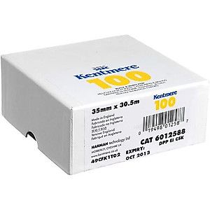 Kentmere 100 ASA Black and White Negative Film (35mm Roll Film, 100' Roll)