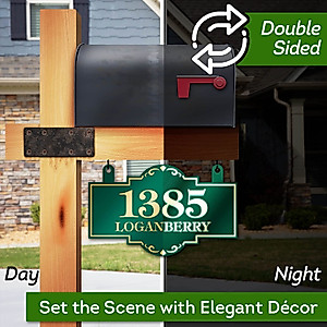 Hanging Address Sign, House Address Plaque, Indoor/Outdoor Use, 8x13 Inch, 22 Colors, Reflective Option, USA Made by My Sign Center (Florence)