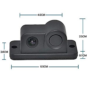 Polarlander Car Rear View Camera 2In1 Design Camera Parking Sensor Kit Auto Reversing Rearview Backup Parking Radar 170 Degree